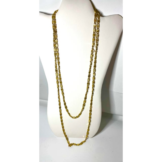 Mid 20th Century Vintage Gold Opera Chain | Chairish