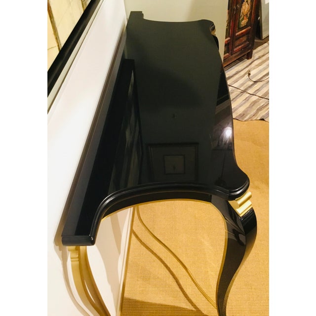 Caracole Modern Black and Gold the Avant Guard Console Table | Chairish