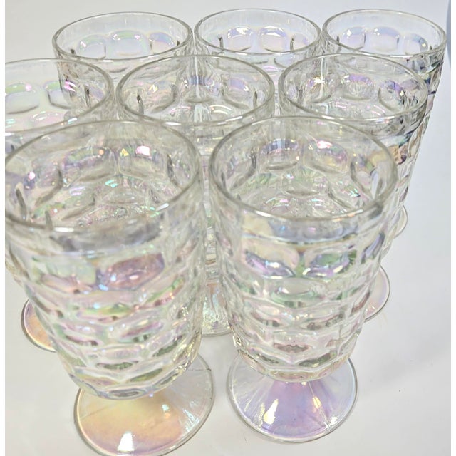 Iridescent Rainbow Goblets- Set of Eight | Chairish