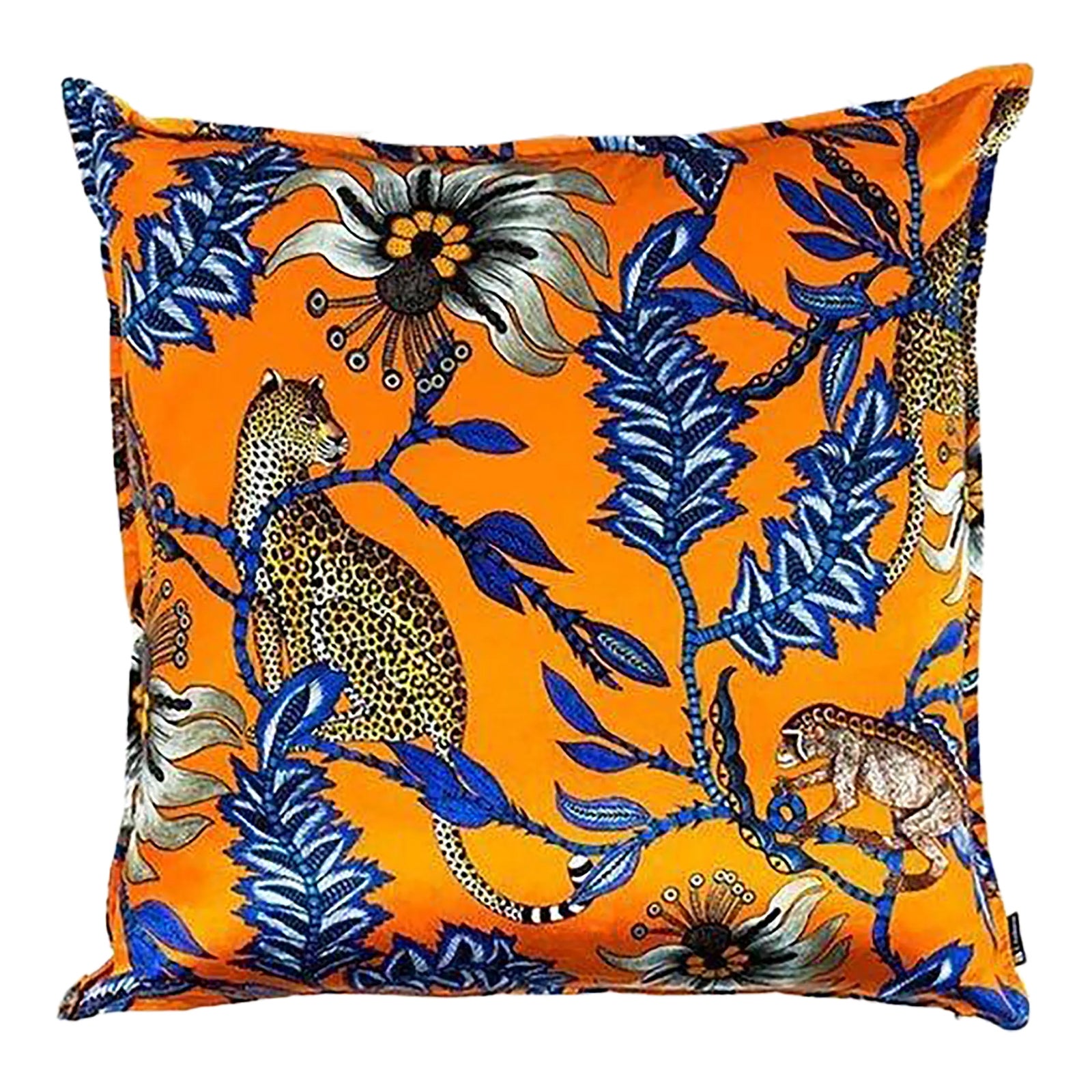 Monkey Bean Pillow - Velvet - Flame | Chairish