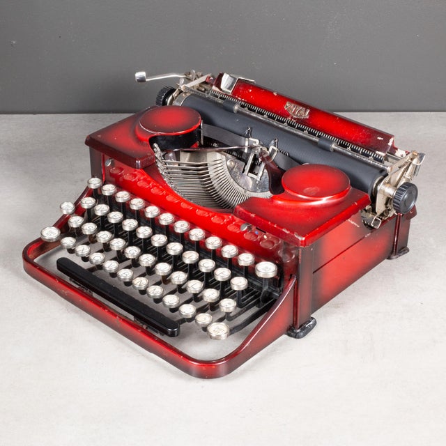 Rare Duotone Red Royal "P" Portable Typewriter C.1931 | Chairish