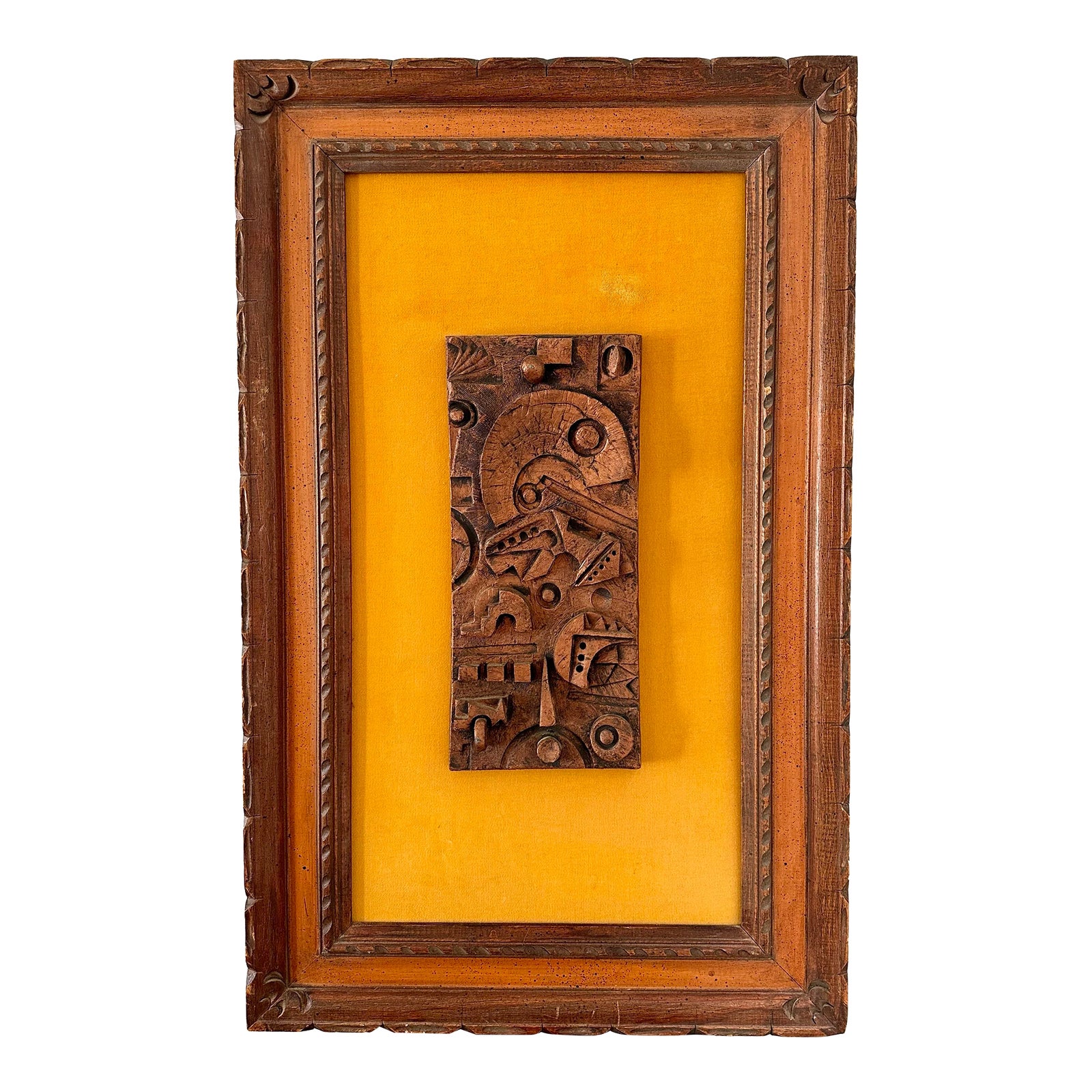 Mid 20th Century Vintage Mid Century Modern Brutalist Relief Art ...