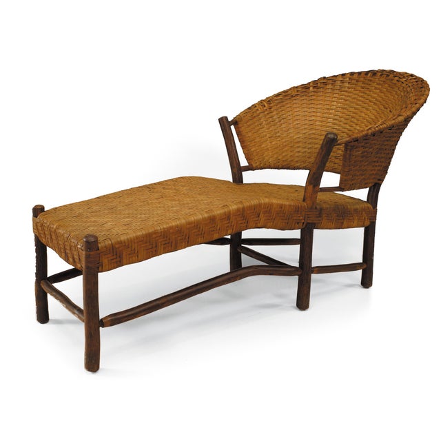 American Rustic Old Hickory Chaise Lounge | Chairish