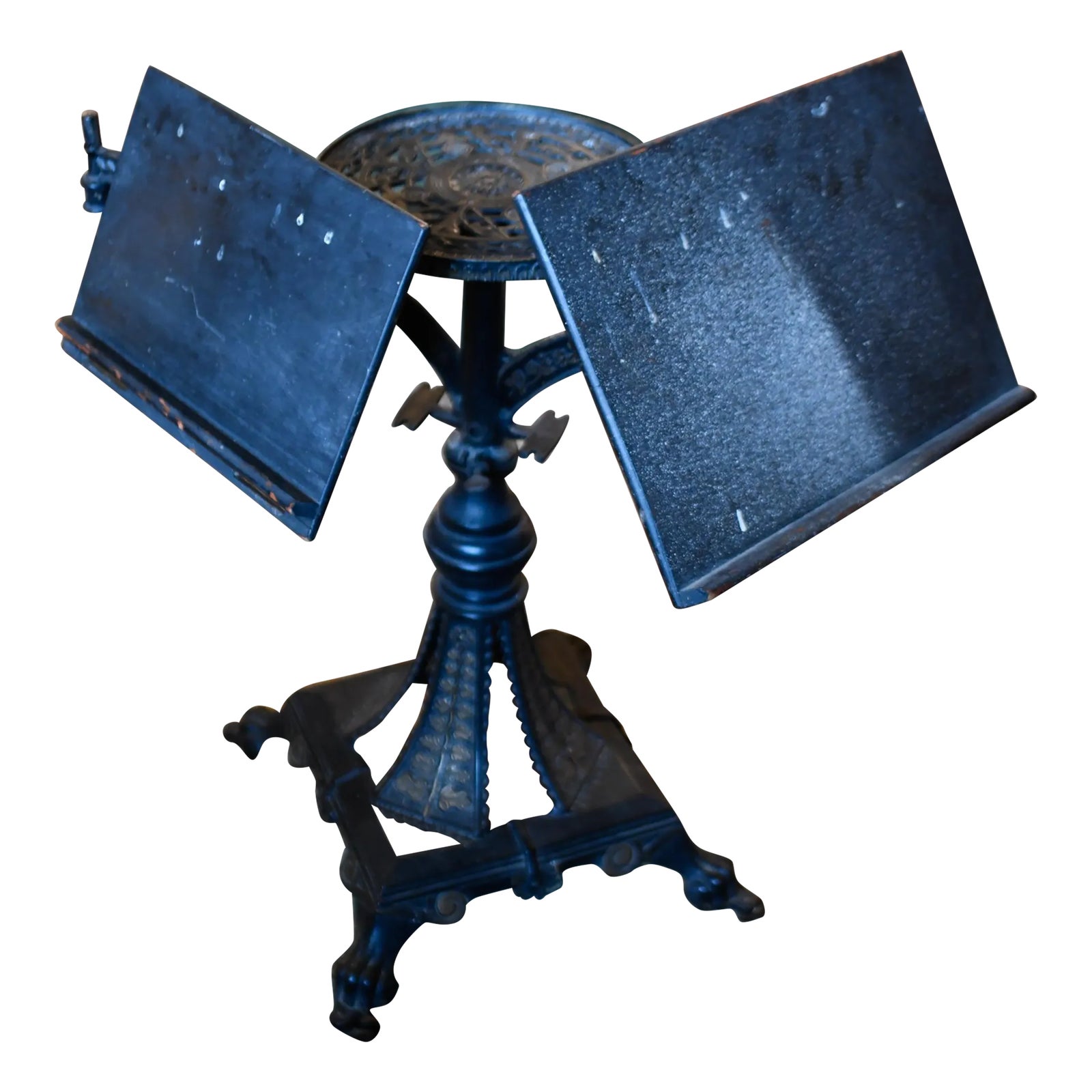 Victorian Cast Iron Holloway Reading Stand & Dictionary Holder Side ...