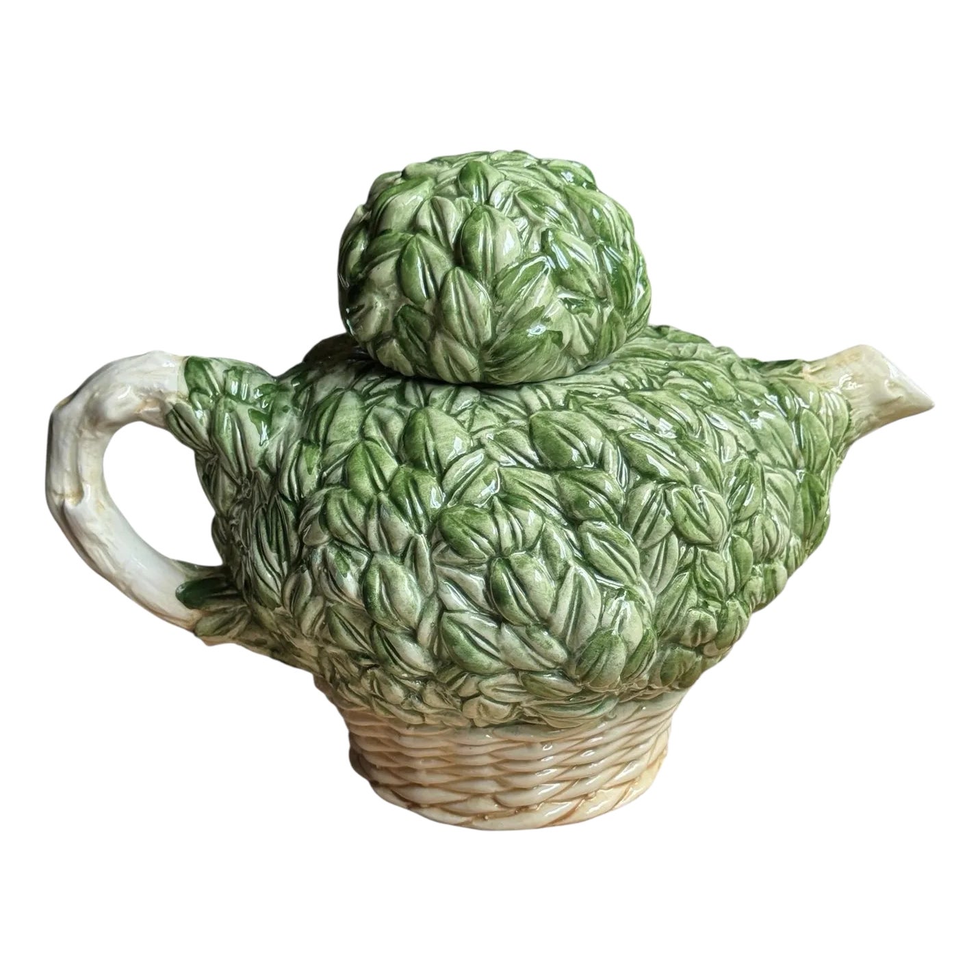 Vintage Ethan Allen Ceramic Green Boxwood Topiary Tea Pot, Made in ...