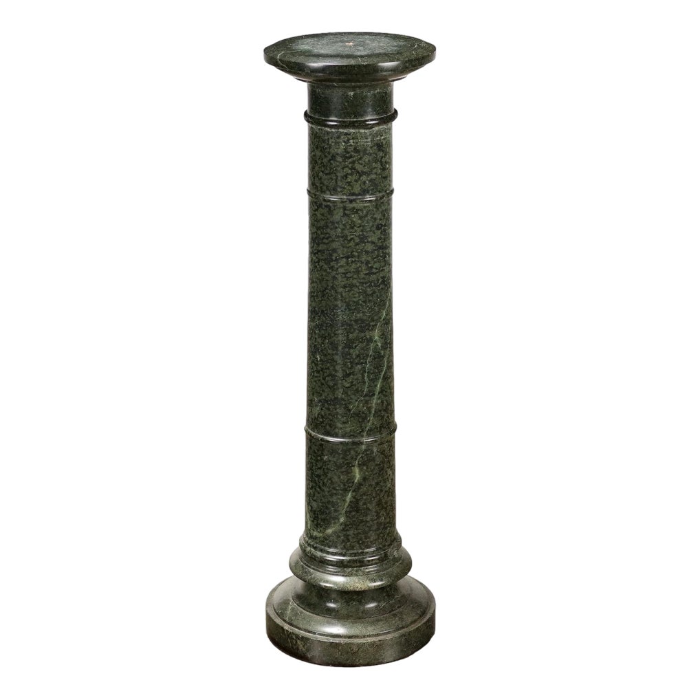 Antique Column in Green Marble | Chairish
