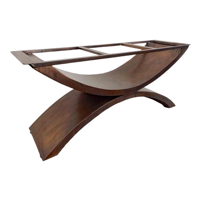Antique Bronze Arch Dining Table Base for Wood or Stone Handmade by ...