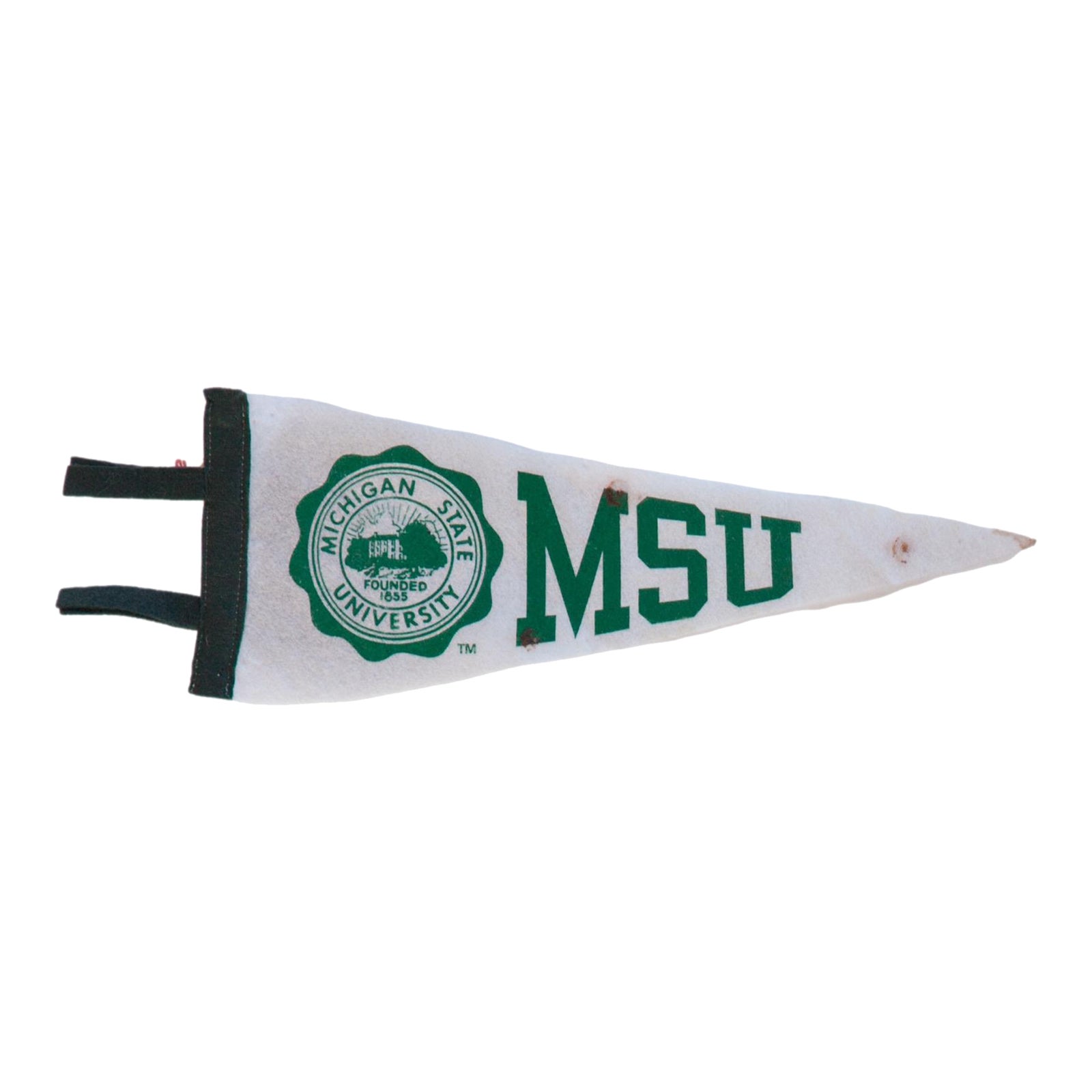 MSU, Michigan State University Felt Flag Pennant | Chairish