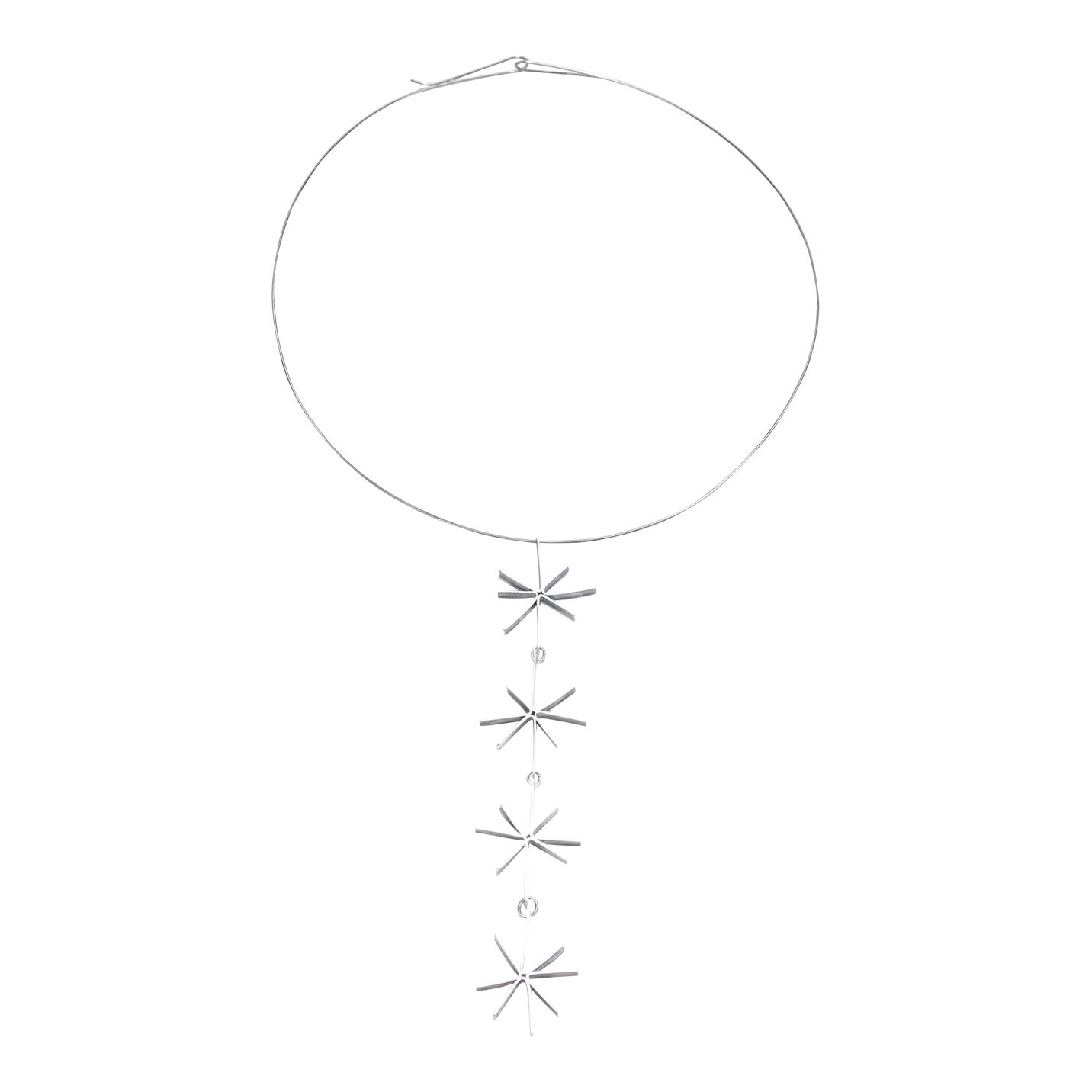Mid-Century Modern Betty Cooke Style Silver Starburst Link Pendant ...
