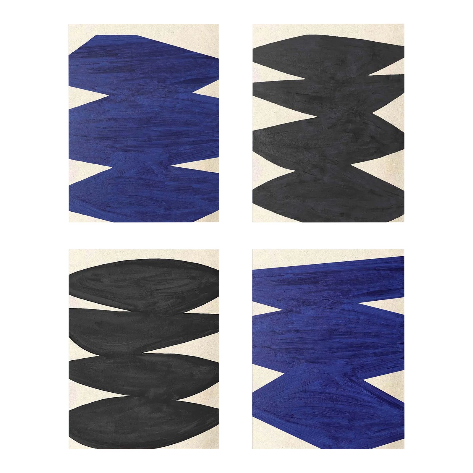 "Affirmations in Black/Blue" - 18" X 24" Modern Paintings by Nicolette ...