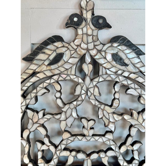 Vintage Mother-of-Pearl Inlaid Middle Eastern Mirror | Chairish