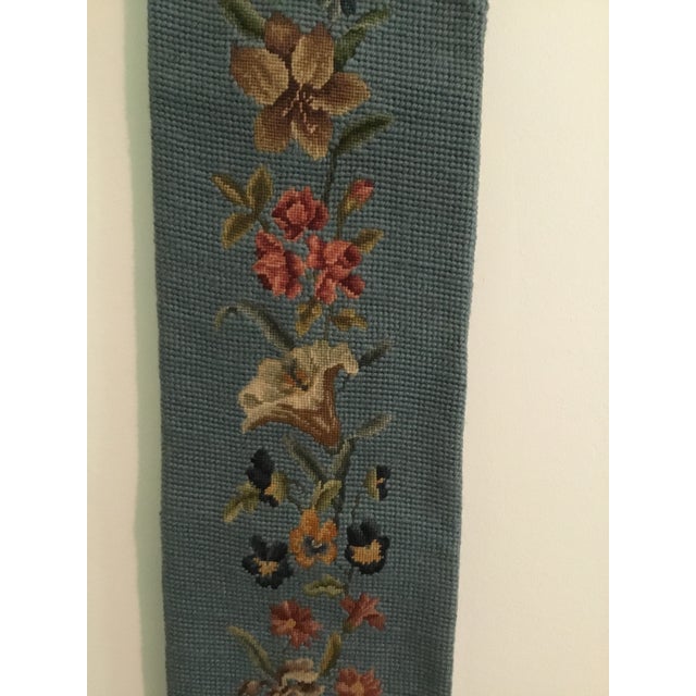 Vintage Needlepoint Bell Pull | Chairish
