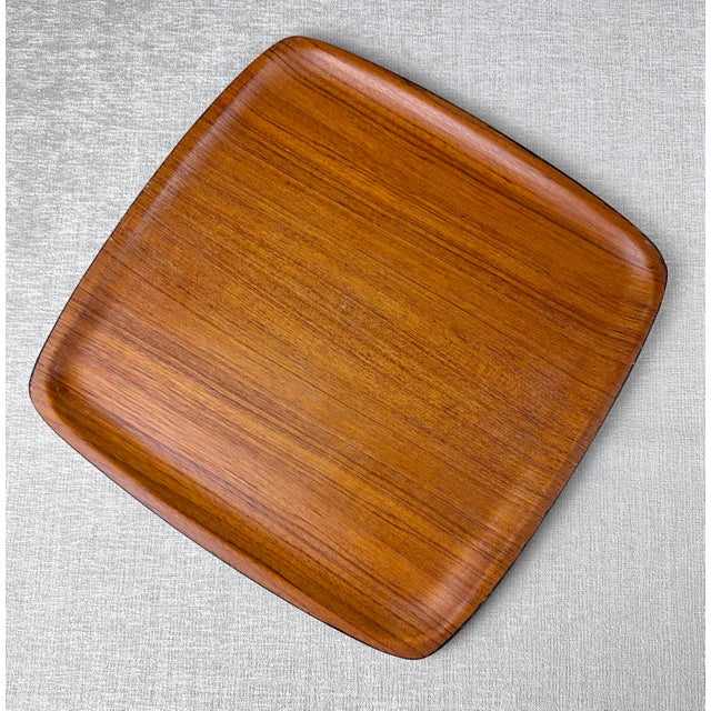 Mid Century Modern Japanese Teak & Black Lacquer "Contempo" Serving ...