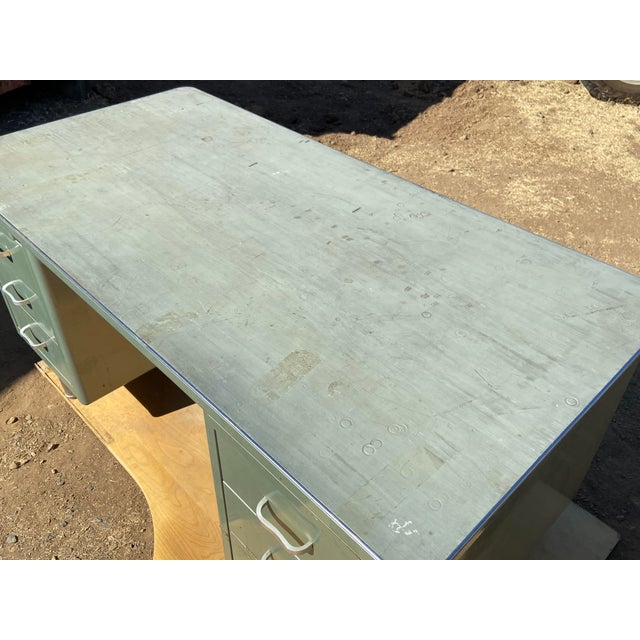 1970s Steelcase Vintage Mid Century Modern Tanker Desk With Patina ...