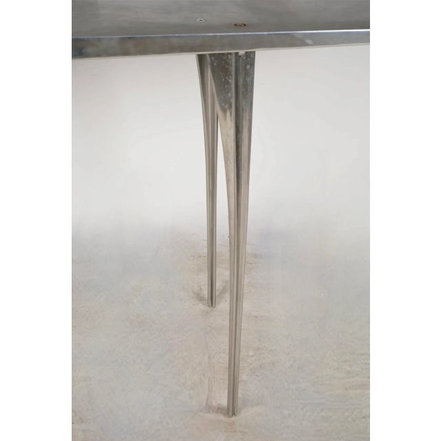 Industrial 1960s Modernist Polished Metal Console Table | Chairish