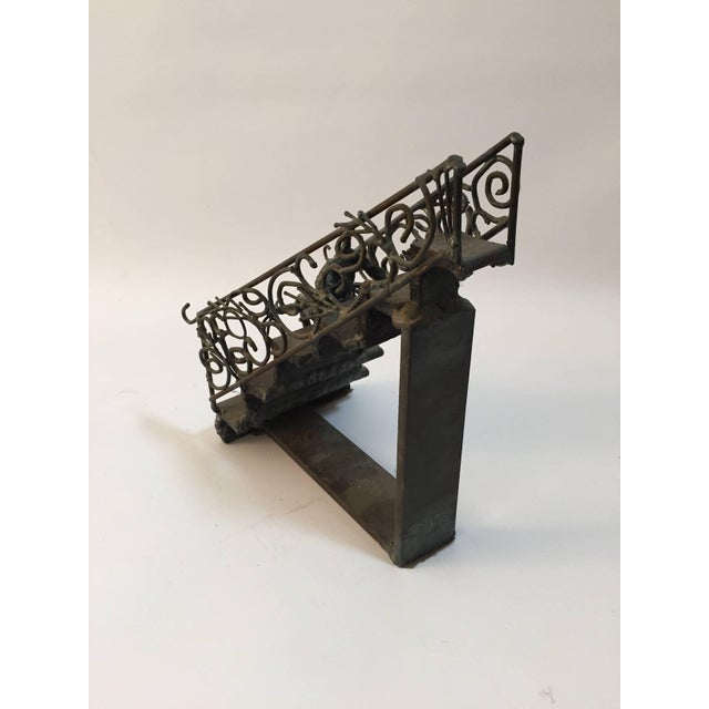 Macabre Surreal Brutalist Steel Step Sculpture | Chairish