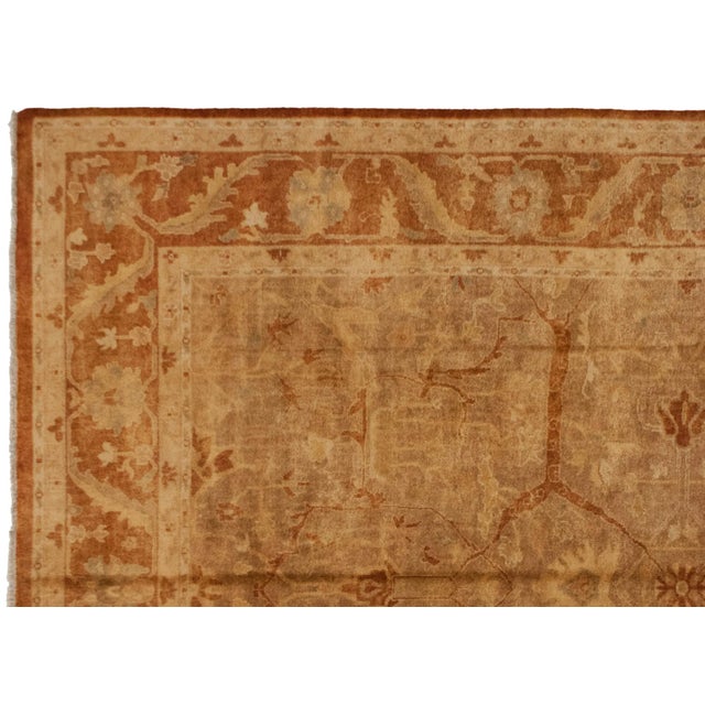 New Gold Wash Indian Oushak Design Rug - 10' X 13'8" | Chairish