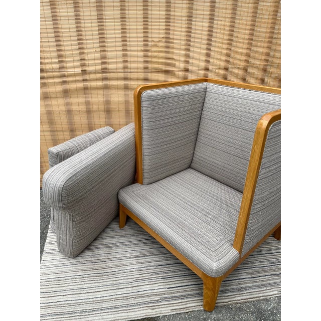 Contemporary Wingback Lounge Chair | Chairish