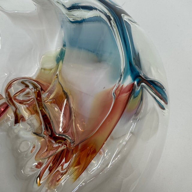 Hand Blown Glass Orb Sculpture by Peter Bramhall, Ca. 1985 | Chairish