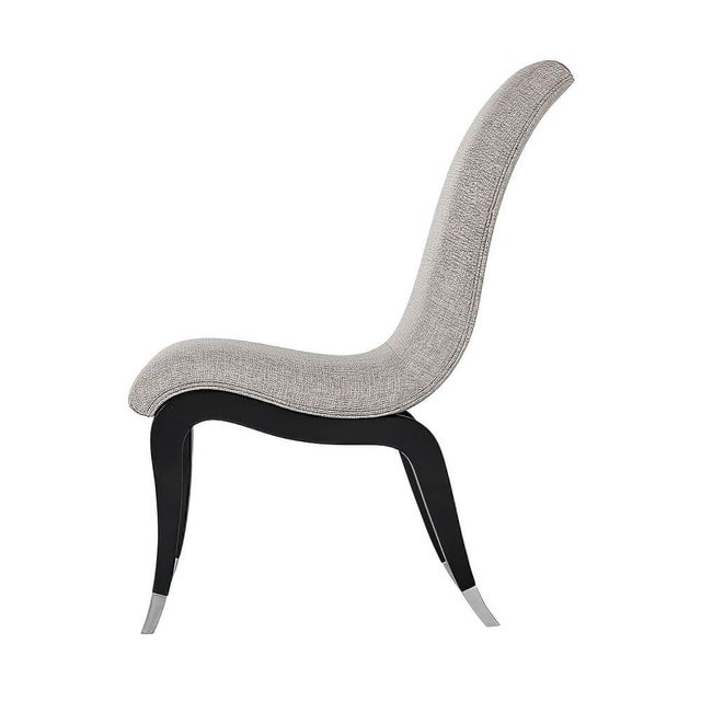 Contemporary Art Deco Scrolling Dining Chair | Chairish