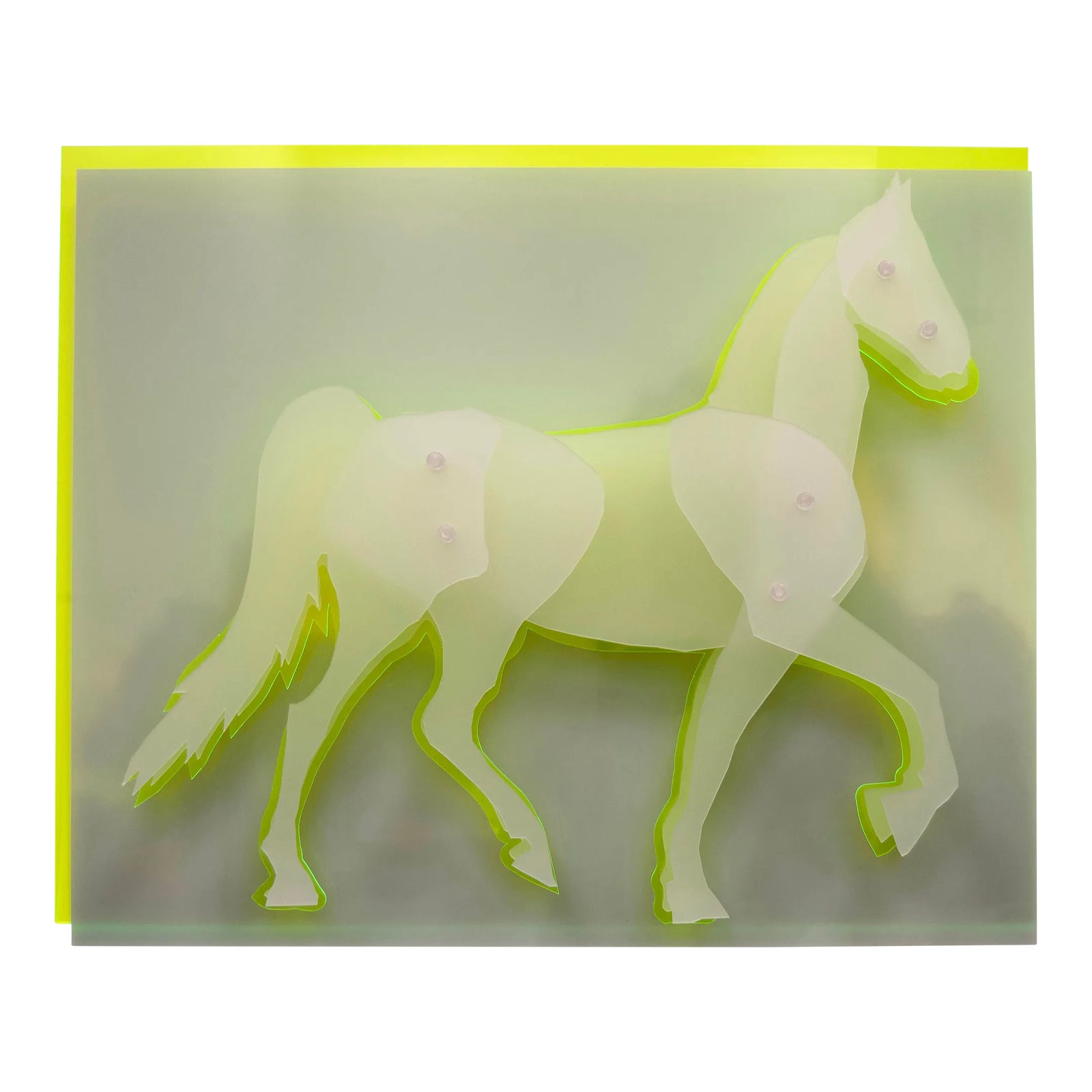 "Electric Pony 1"- Frosted and Fluorescent Acrylic by Maeve ...