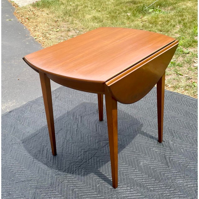 L. Hitchcock Stenciled Drop Leaf Apprentice Table | Chairish