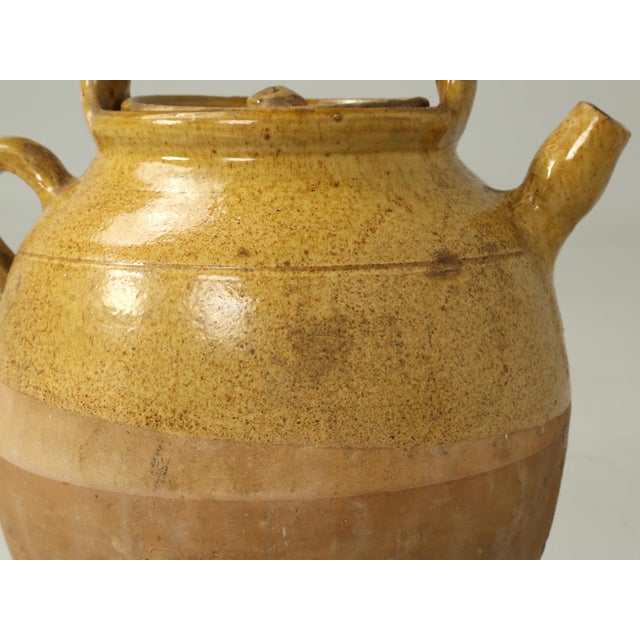 Antique French Authentic Ceramic Water Pitcher, or 'Cruche' With Handle ...