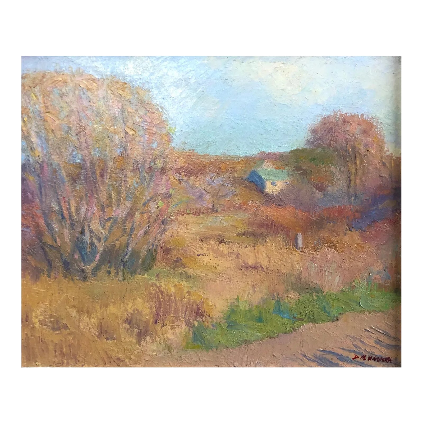 Mid 20th C. American Impressionist Landscape Oil Painting | Chairish