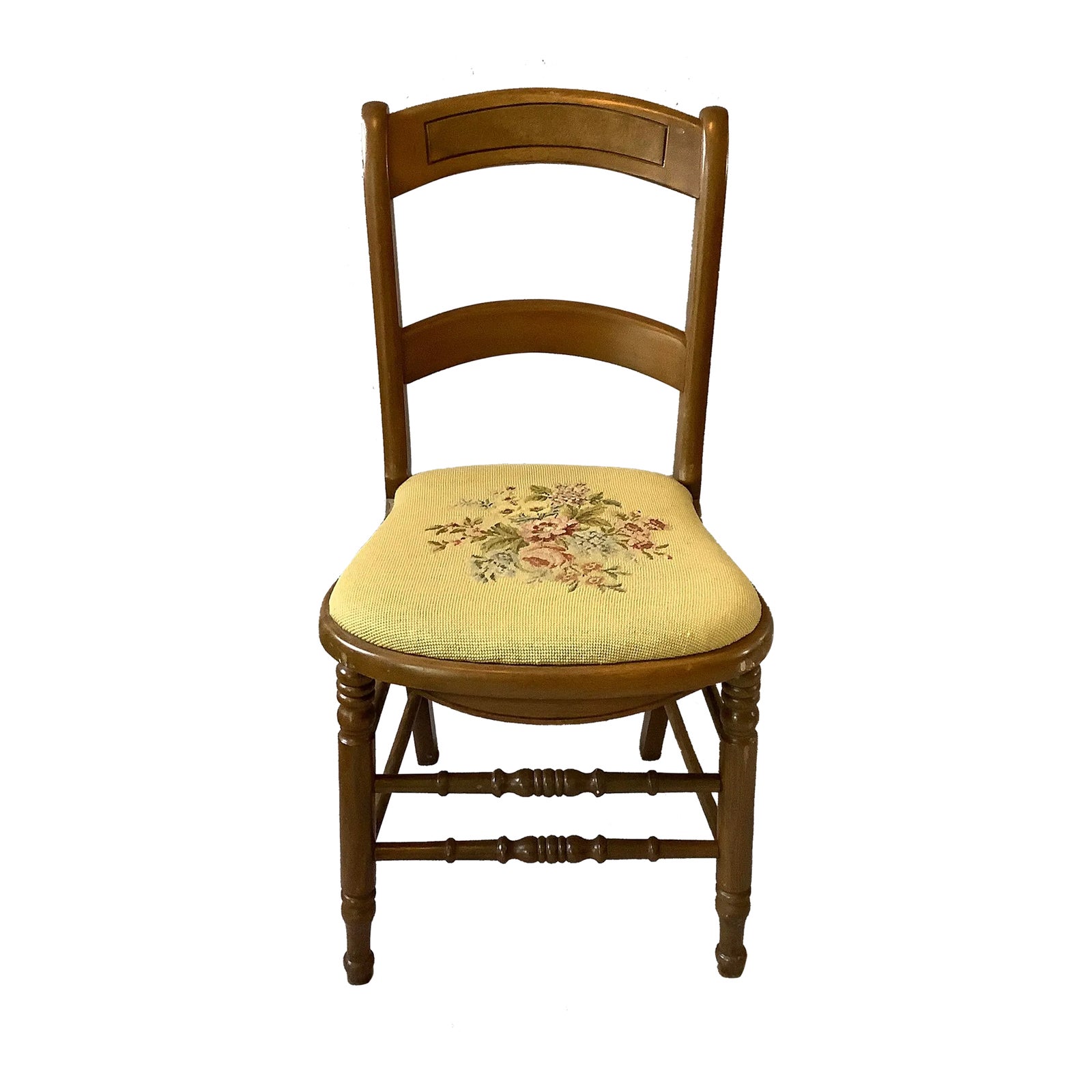 Vintage Needlepoint Chair | Chairish
