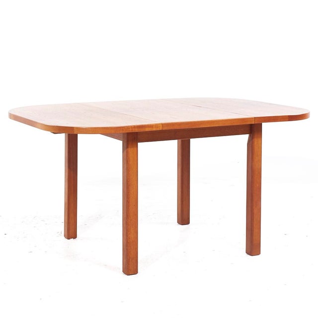 D-Scan Mid Century Teak Hidden Butterfly Leaf Expanding Dining Table ...