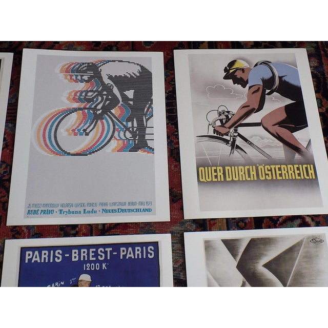 Vintage Cycling Poster Lithographs - Set of 6 | Chairish