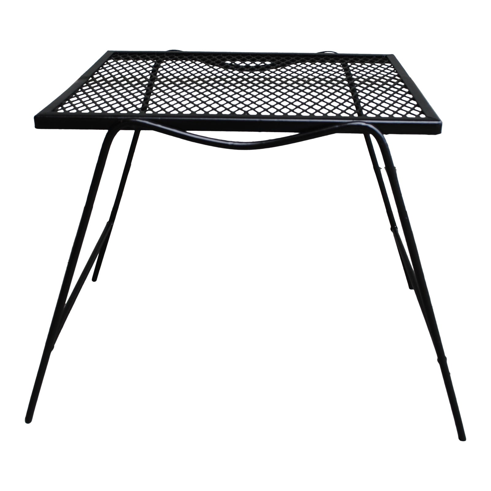 Mid 20th Century Mid Century Metal Mesh Accent Table | Chairish