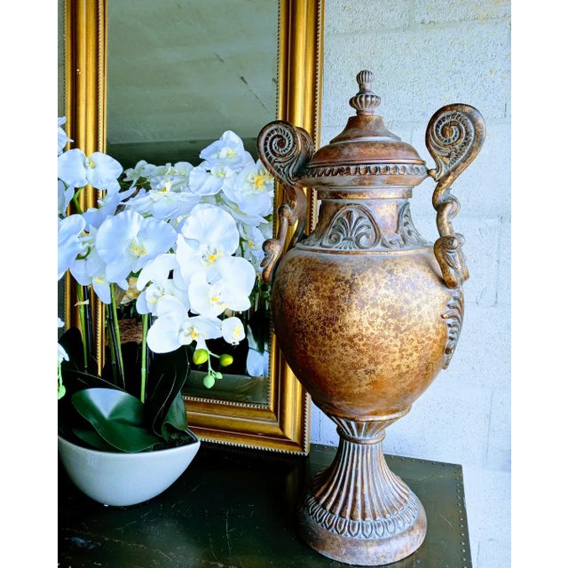 Massive Duck Handle Restoration Hardware Style Lidded Decorative Urns ...