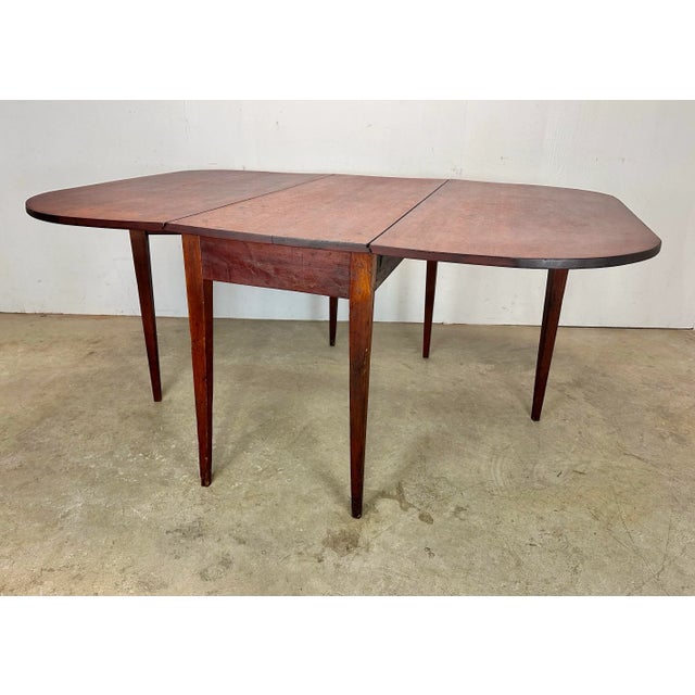 Antique Shaker Style Drop Leaf Pine Dining Table | Chairish