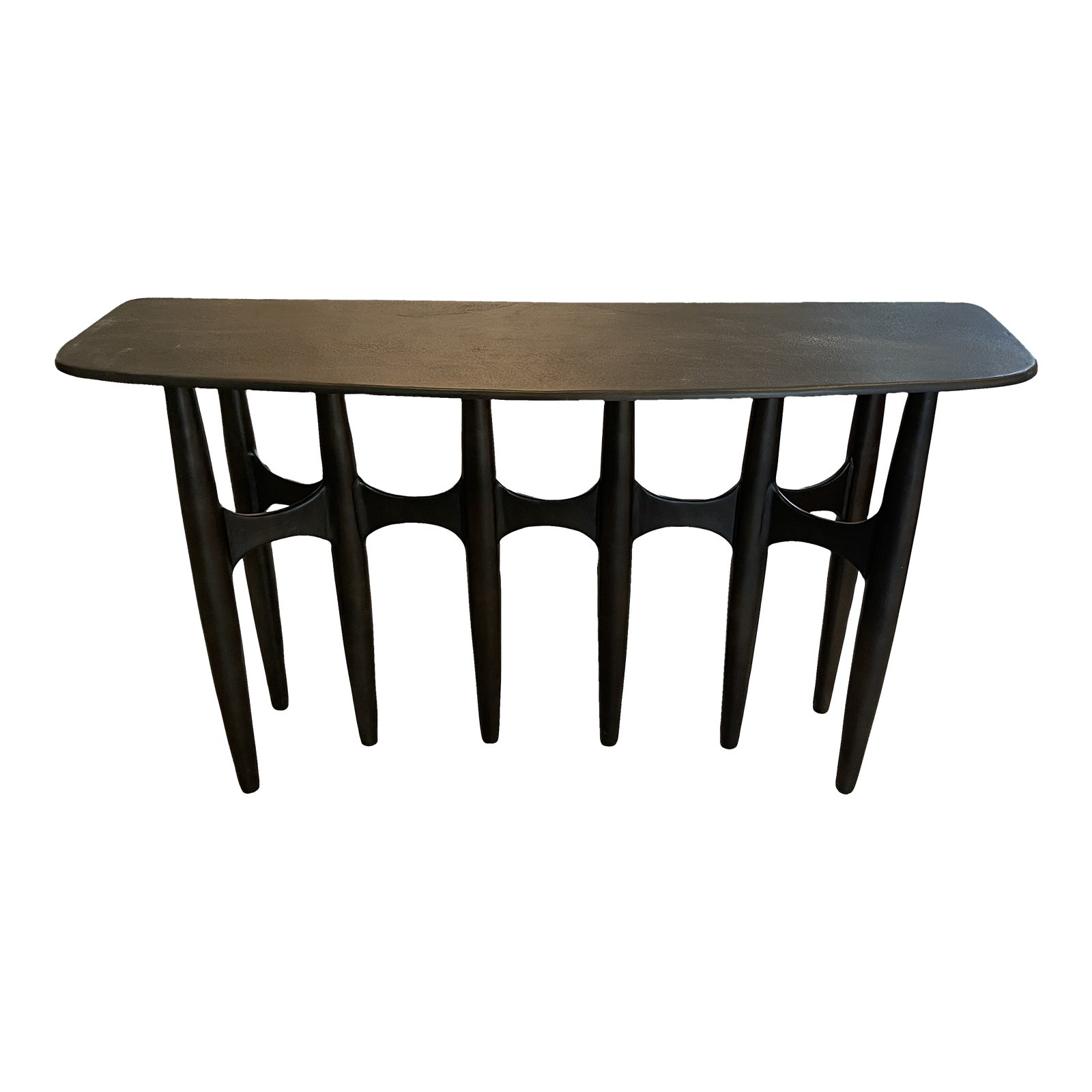 Broze Cast Aluminum Console Table From Cb2 | Chairish