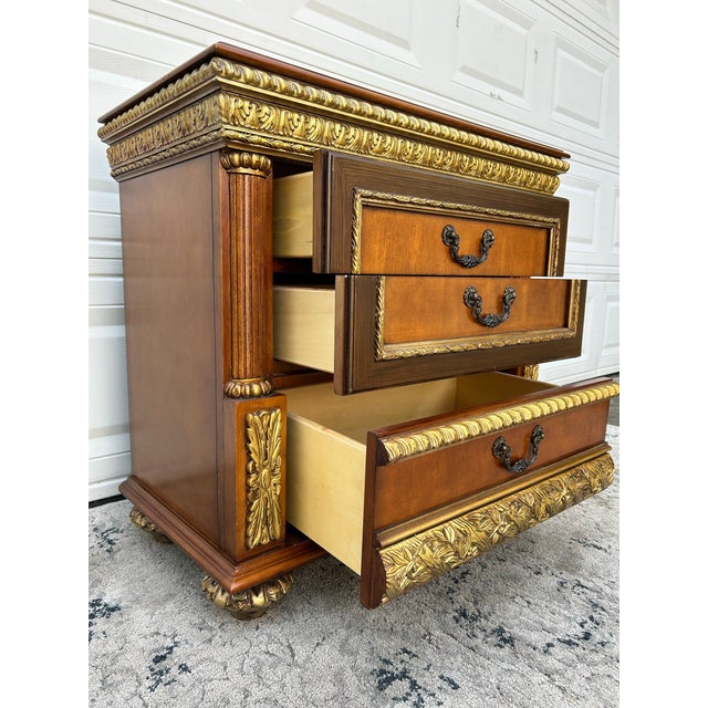 1990s Pulaski Bellissimo Italian Provincial Ornate Nightstand/Chest/End ...