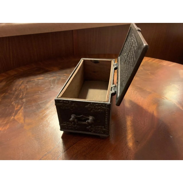 Vintage Cast Iron Box | Chairish