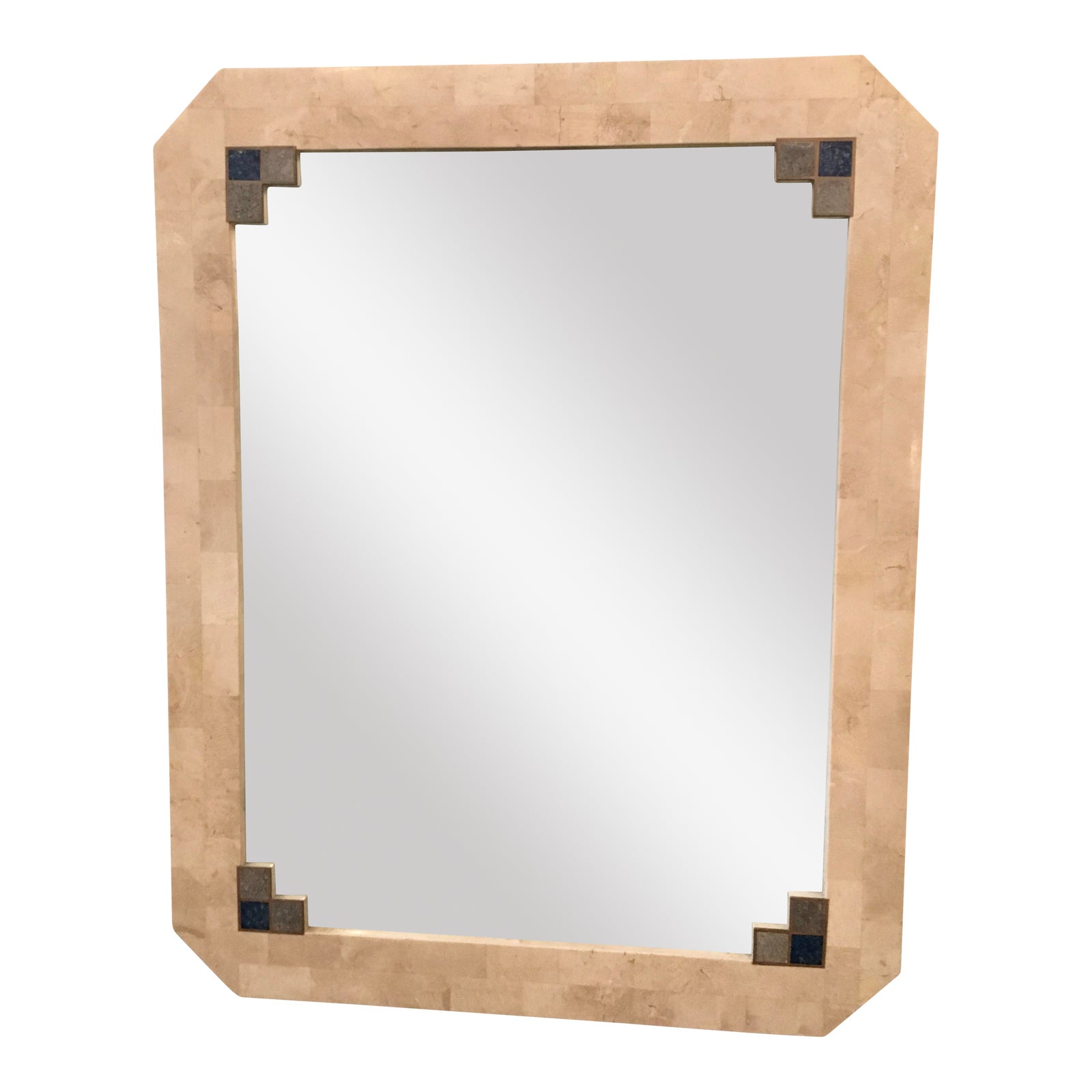 Mid-Century Tessellated Stone Mirror | Chairish