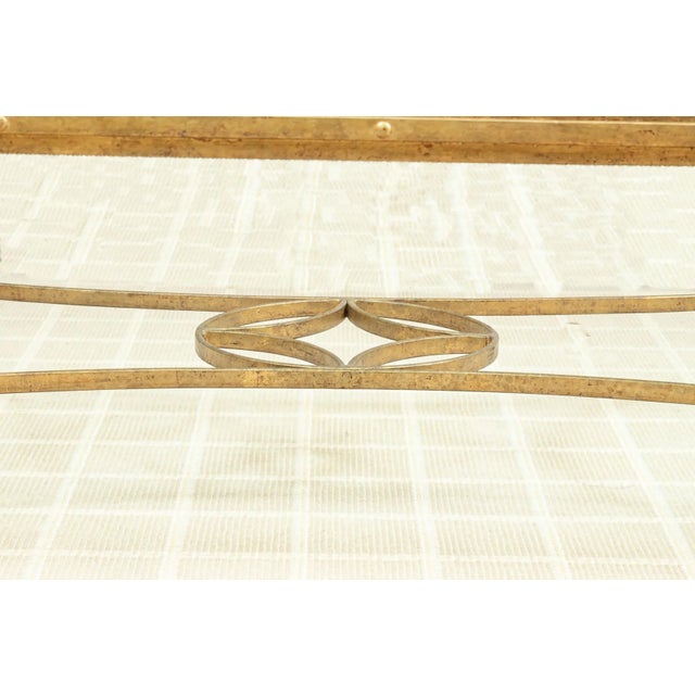 Rectangular Gold Plated Bevel Glass Cocktail Table | Chairish