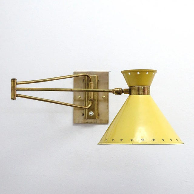 Swing Arm Wall Light by Rene Mathieu for Lunel, 1950 | Chairish