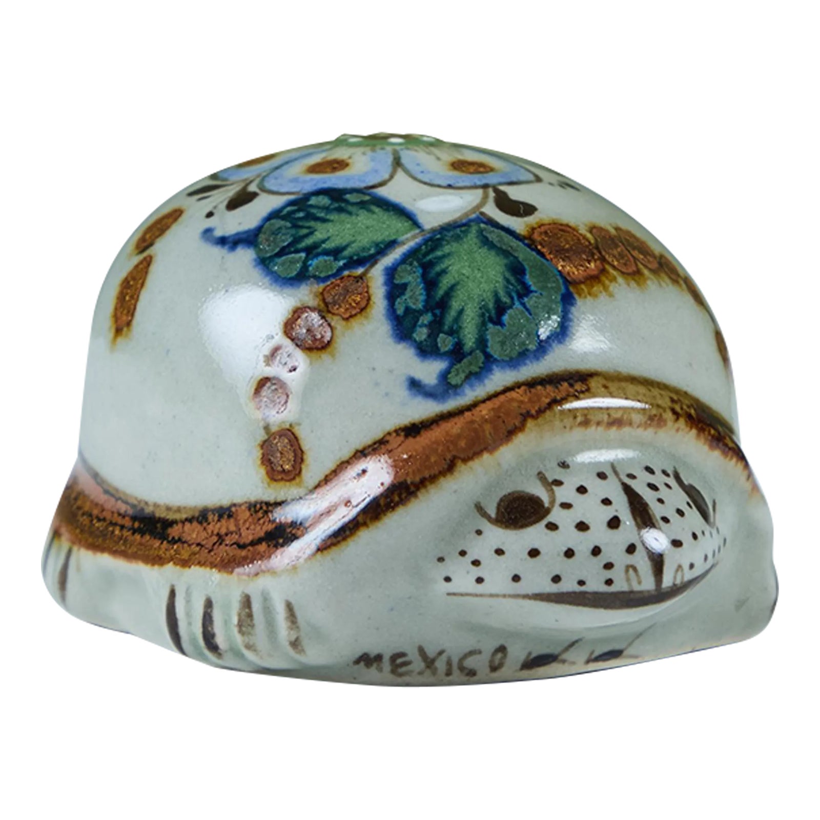 Ceramic Glazed Turtle Figure | Chairish