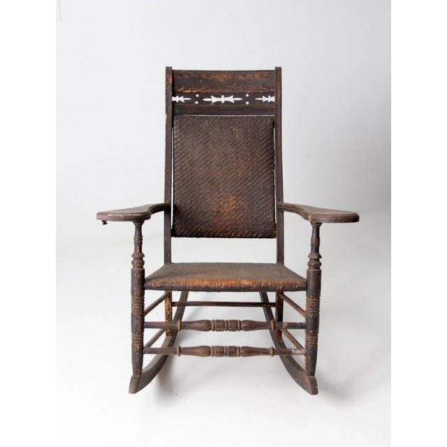 Antique American Rustic Rocking Chair | Chairish