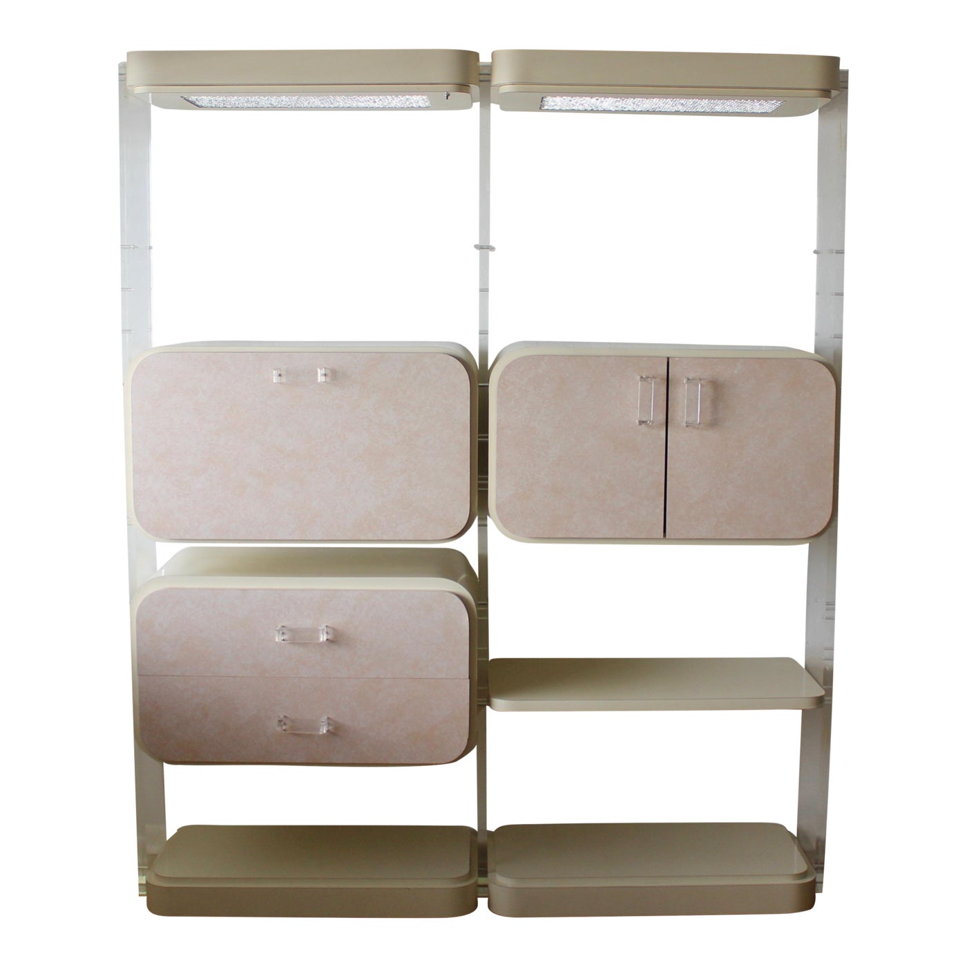 Vintage Modern 1970s Lucite Acrylic Floating Wall Unit in the Style of ...