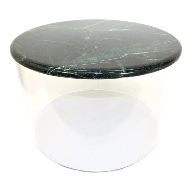 Mid 20th Century Stone & Lucite Accent Table | Chairish