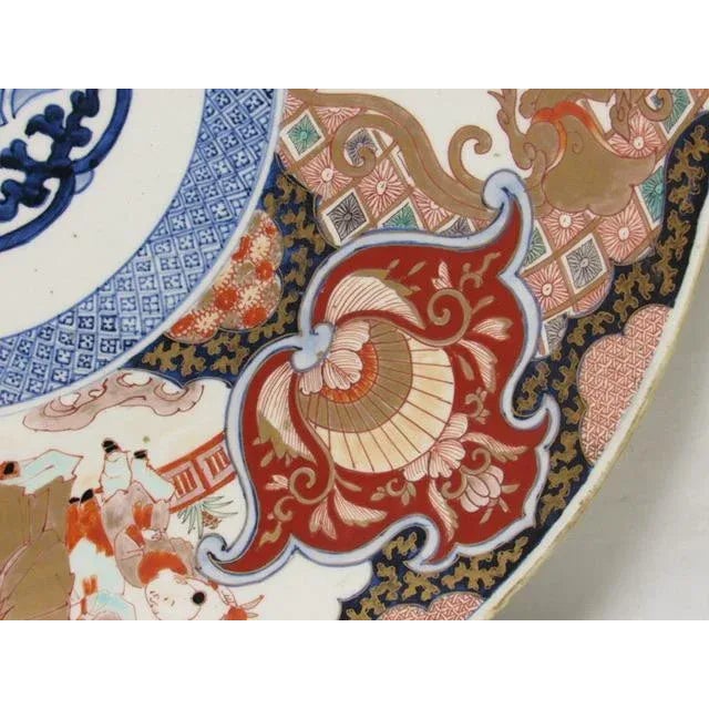 Large Antique Japanese Imari Porcelain Platter | Chairish