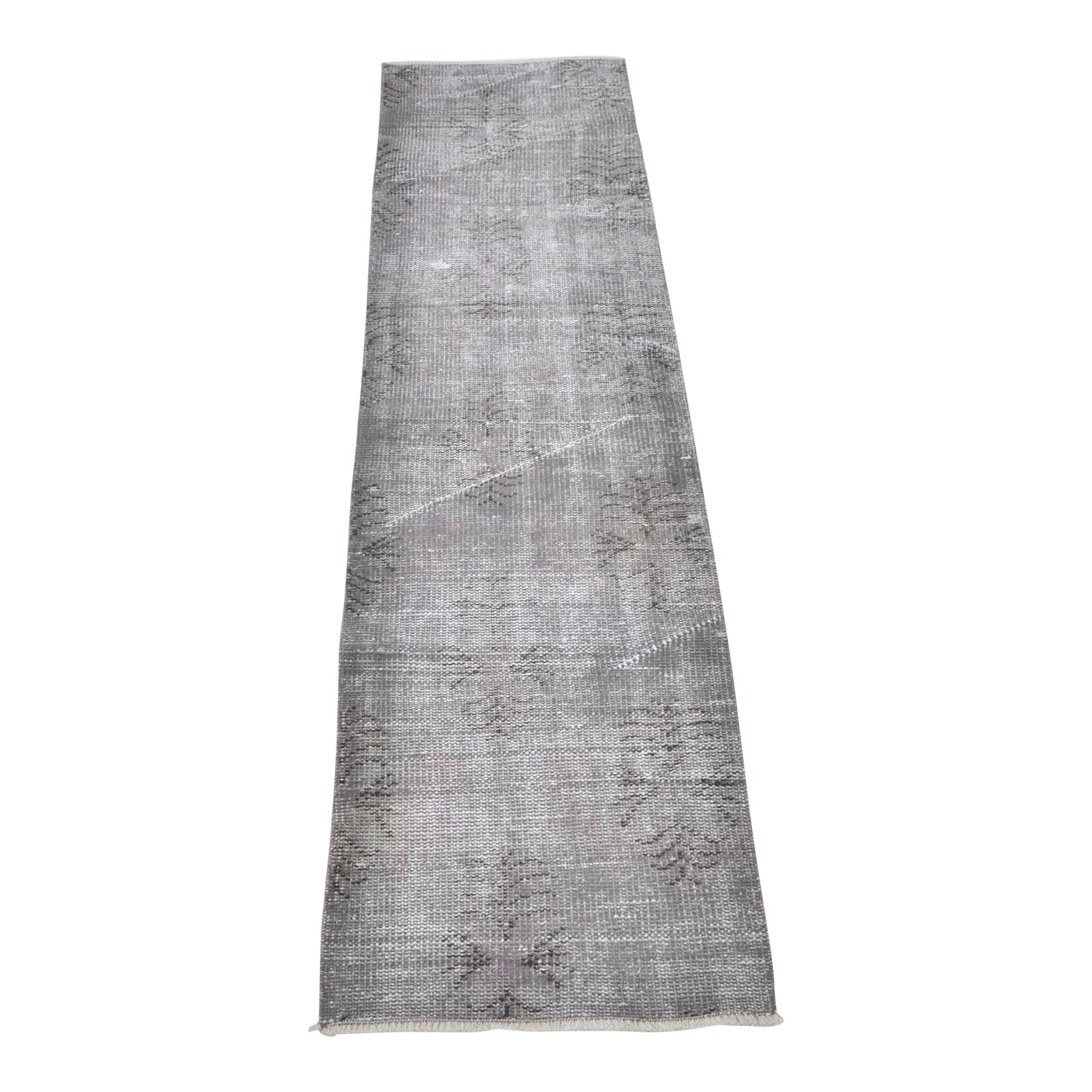 1950s Dove Grey Turkish Mini Runner | Chairish