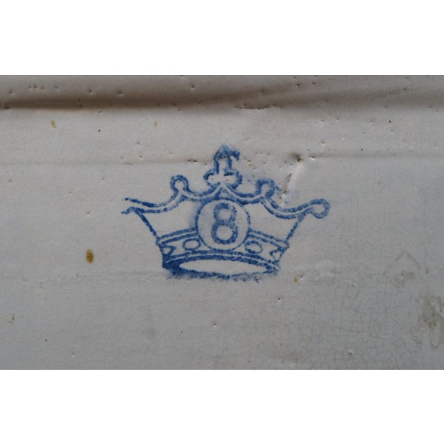 Antique Robinson Ransbottom Stoneware Blue Crown Pottery 8 Gallon Crock ...