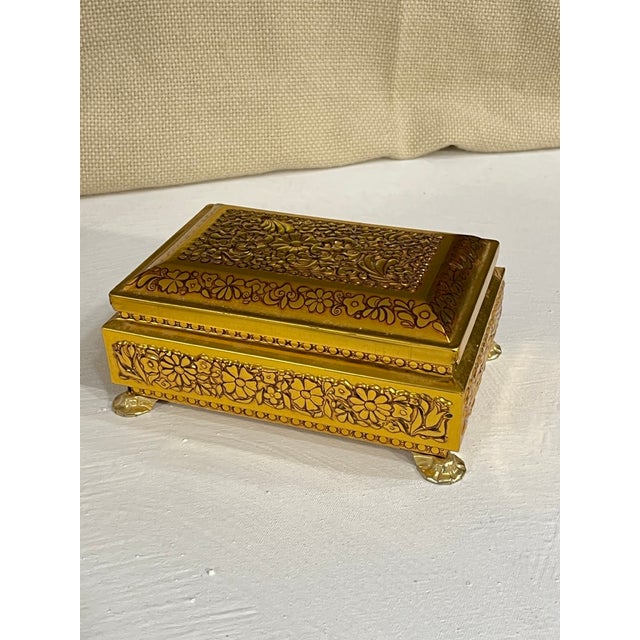 West-German Metal Keepsake Box | Chairish