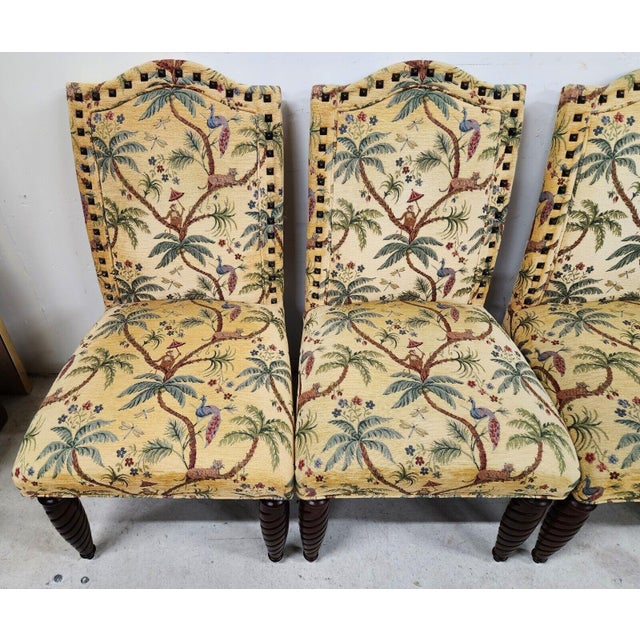 Tropical Jungle Dining Chairs Set of 8 | Chairish