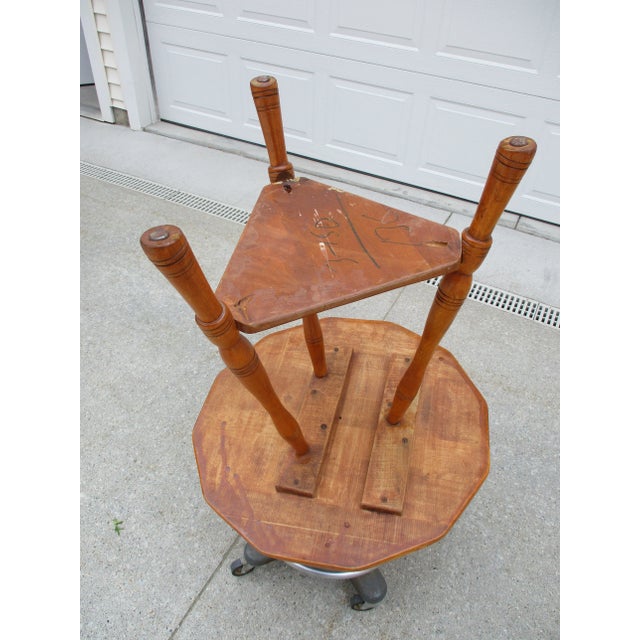 1960's Cushman Maple Three Legged Side Table | Chairish
